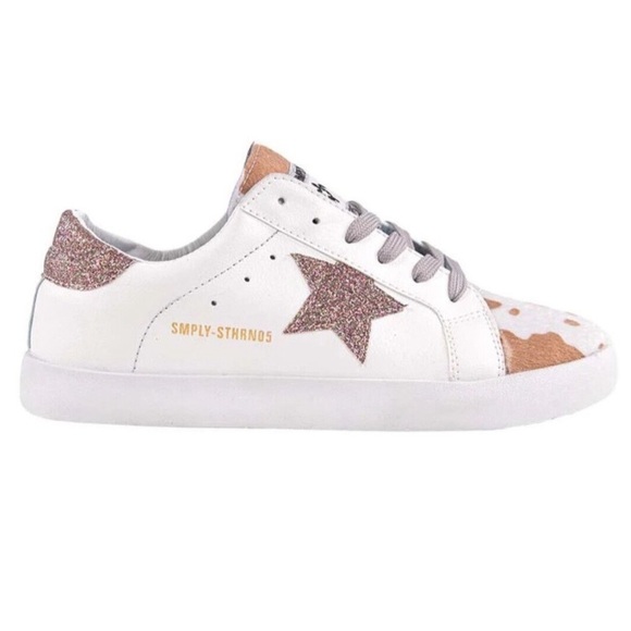 Simply Southern | Shoes | Simply Southern Fancy Like Cow Print Glitter ...